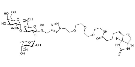 Blood group A antigen triose linked to biotin (Linker-BT A)